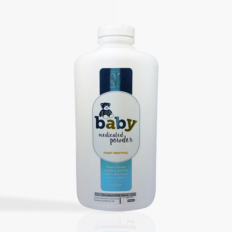 Q7 Baby Medicated Powder ('Faint Menthol') - 400g